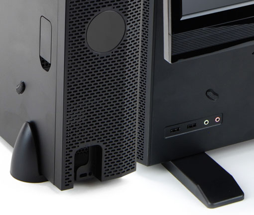 SFF desktop PC with monitor mounting capability
